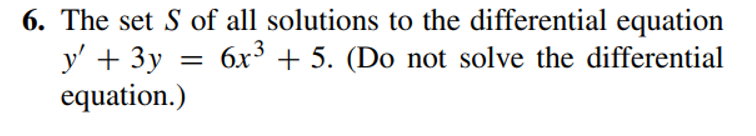Solved The set S ﻿of all solutions to the differential | Chegg.com
