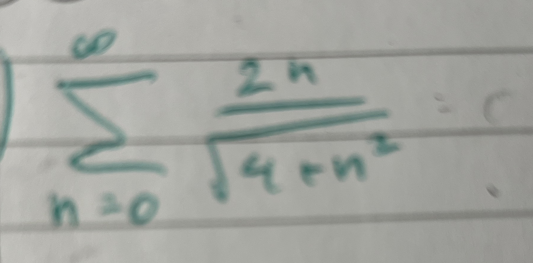Solved ∑n=0∞2n4+n22 ﻿does series converge or diverge | Chegg.com