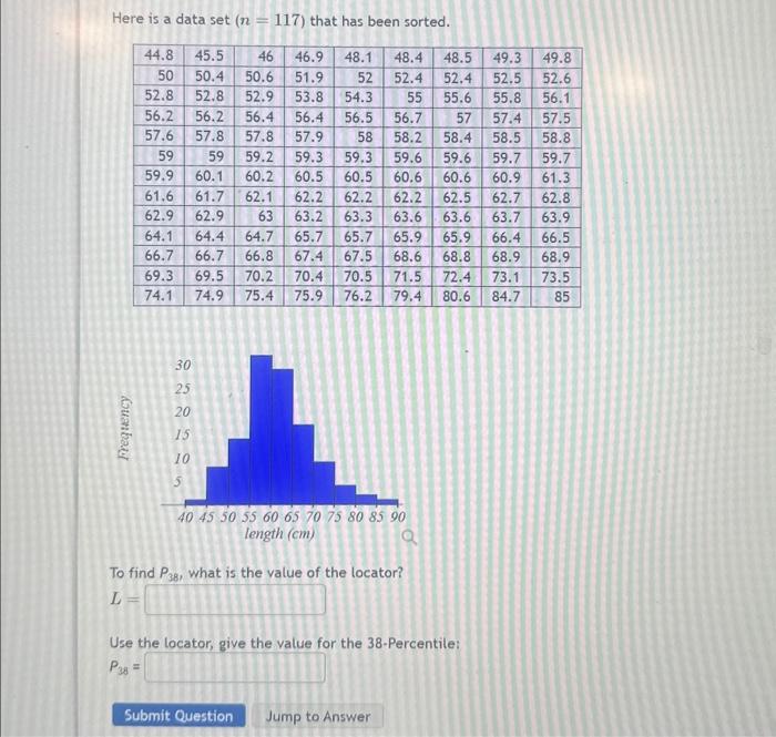 Solved Here is a data set (n=117) that has been sorted. To | Chegg.com
