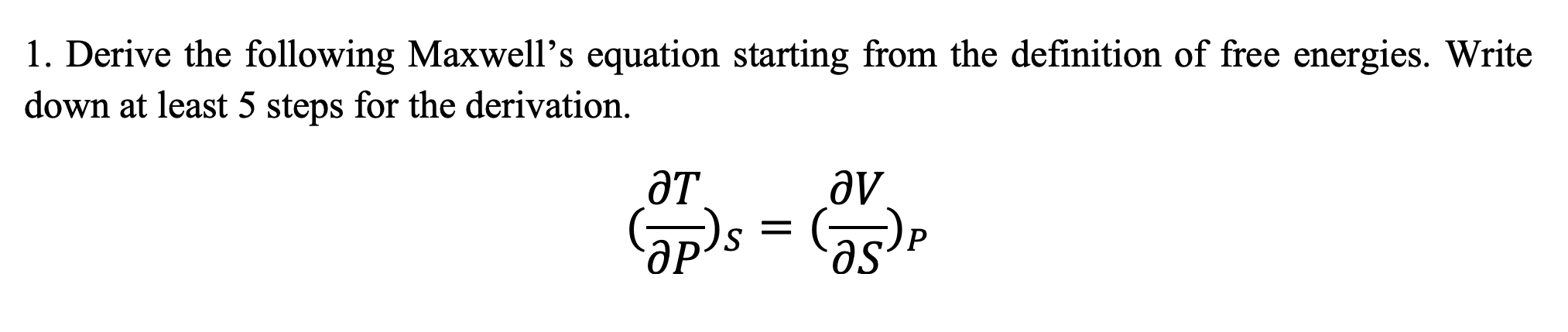 Solved Derive the following Maxwell's equation starting from | Chegg.com