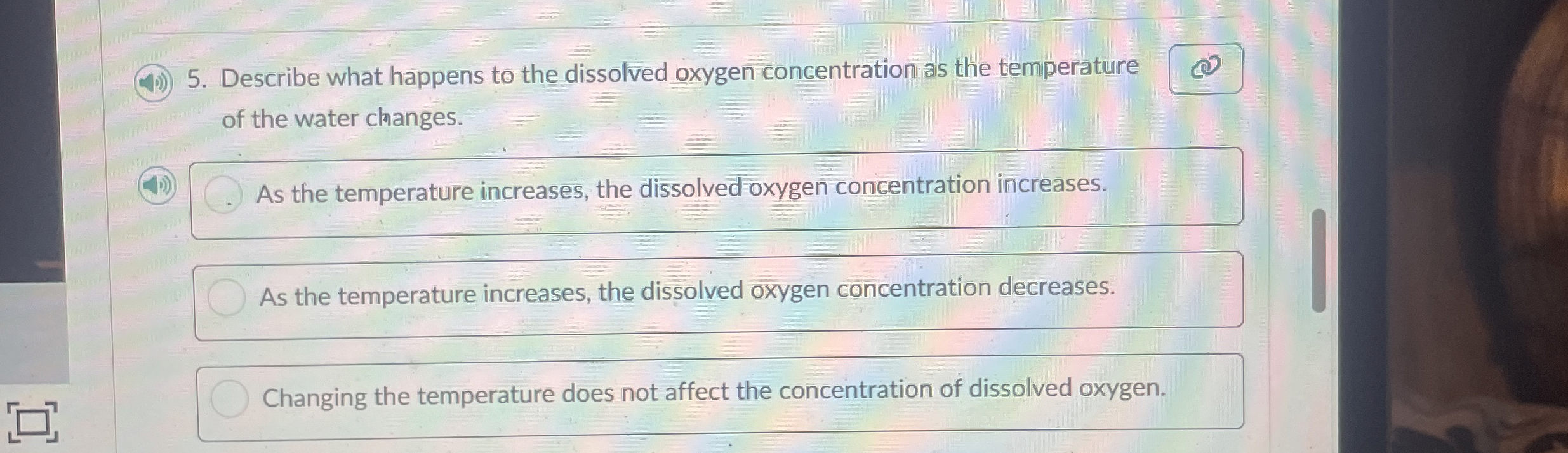 Solved Describe what happens to the dissolved oxygen | Chegg.com
