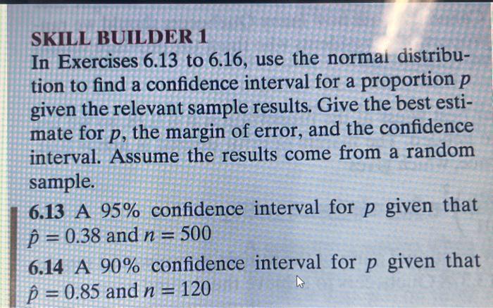 Solved Skill Builder 1 In Exercises 6 13 To 6 16 Use The
