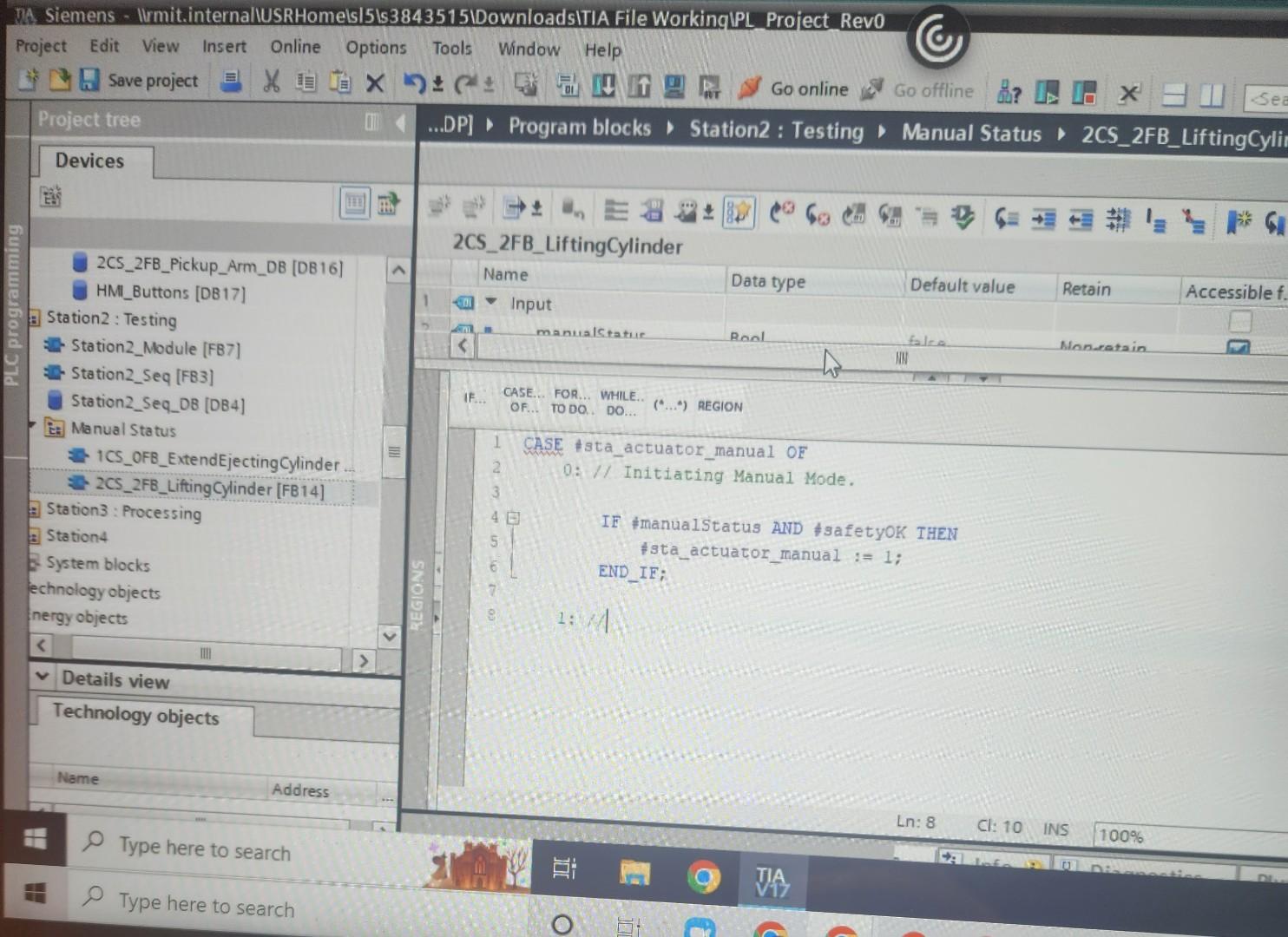 Solved I have to write a code for my manual mode for the | Chegg.com
