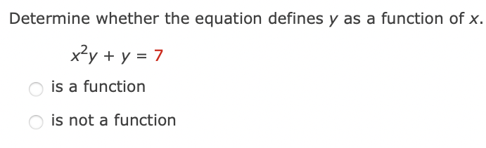 Solved Determine Whether The Equation Defines Y ﻿as A