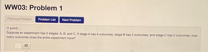 Solved WW03: Problem 1 Previous Problem Problem List Next | Chegg.com