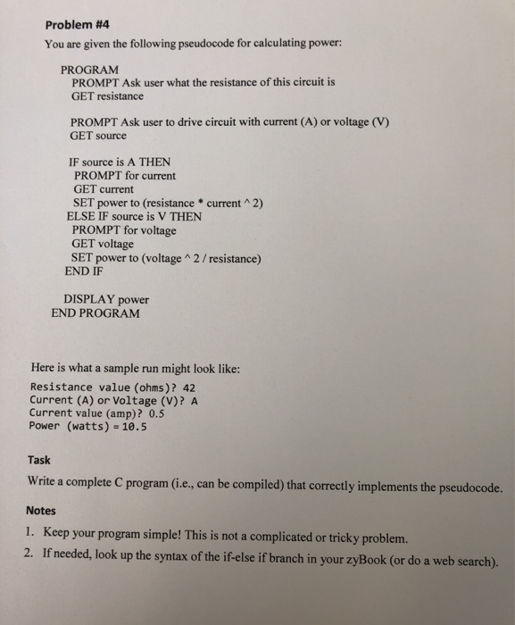 Solved Problem #4 You are given the following pseudocode for | Chegg.com