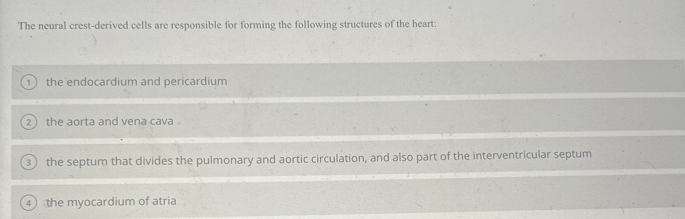 Solved The neural crest-derived cells are responsible for | Chegg.com