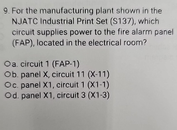 Solved For the manufacturing plant shown in the NJATC | Chegg.com