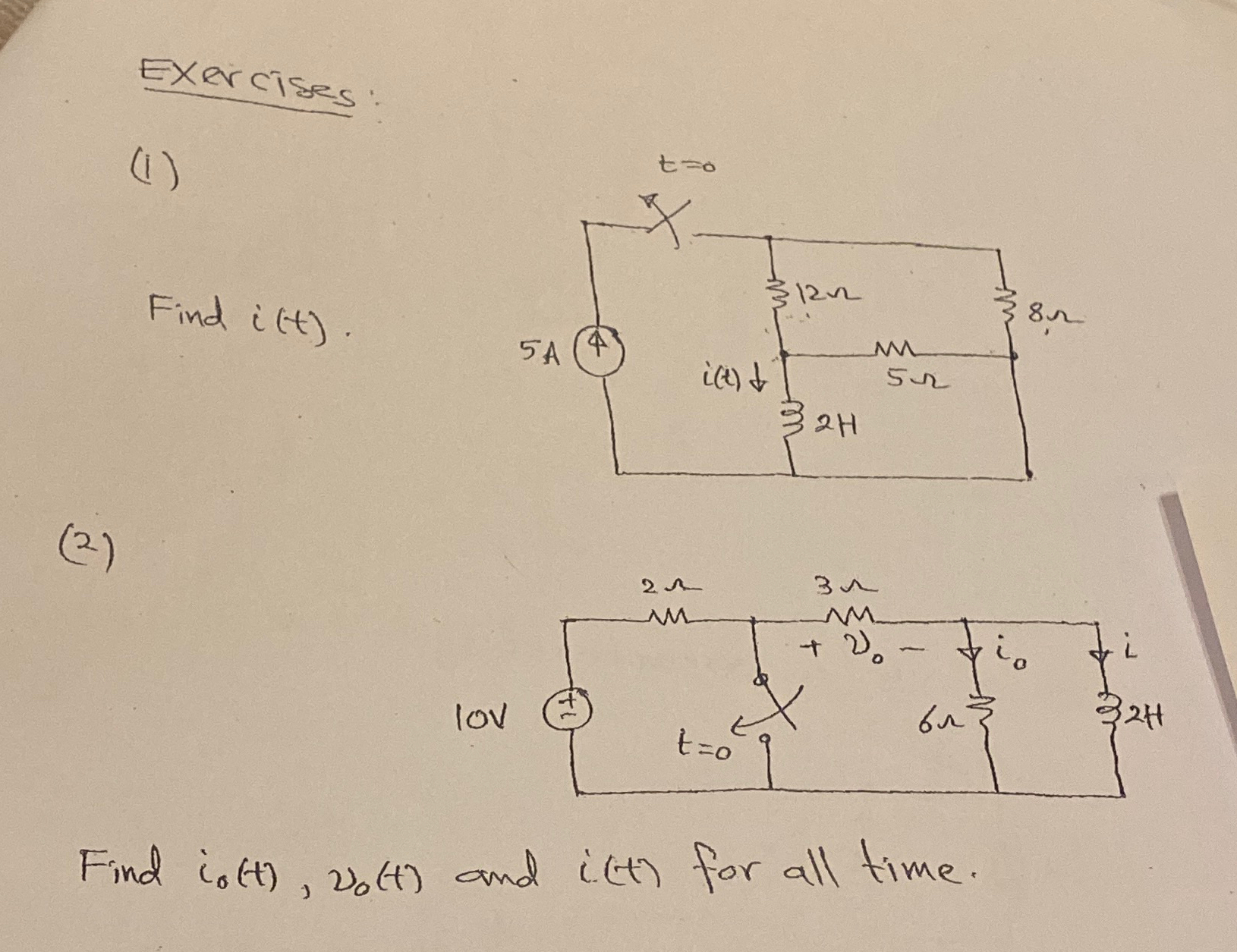 Solved Slove both circuit, DO NOT USE S-DOMIN( | Chegg.com