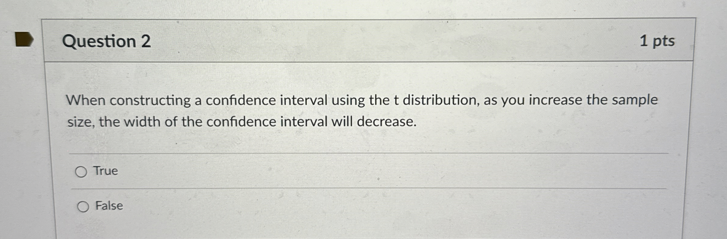 Solved Question 21 ﻿ptsWhen constructing a confidence | Chegg.com