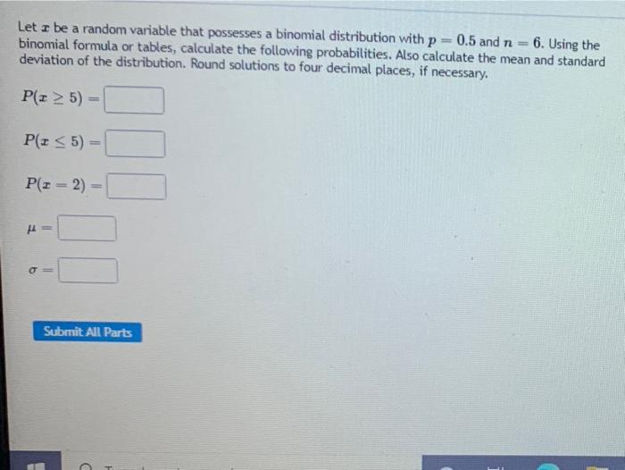 Solved Let Be A Random Variable That Possesses A Binomial 