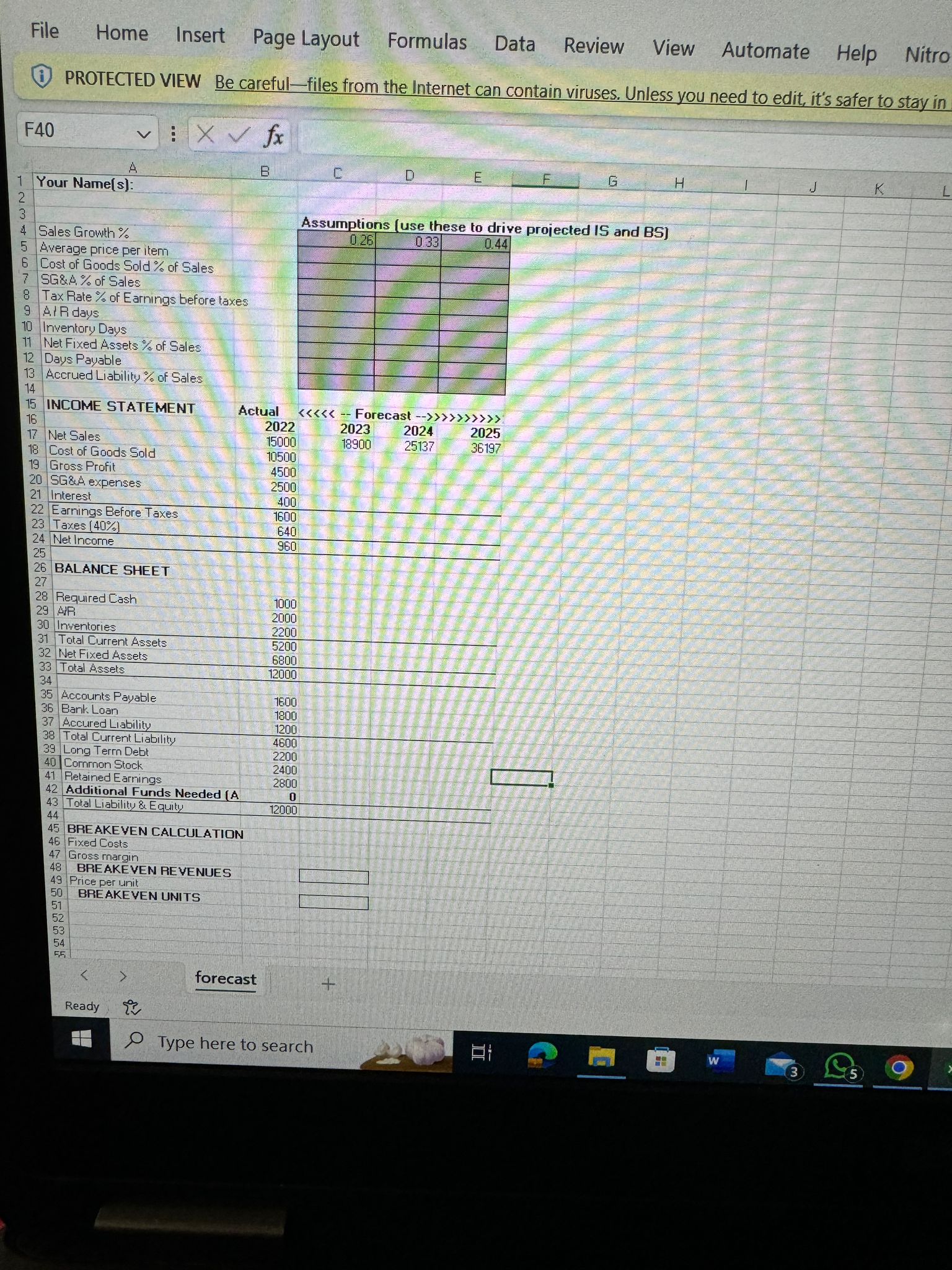 In this assignment you will create a forecast for a | Chegg.com