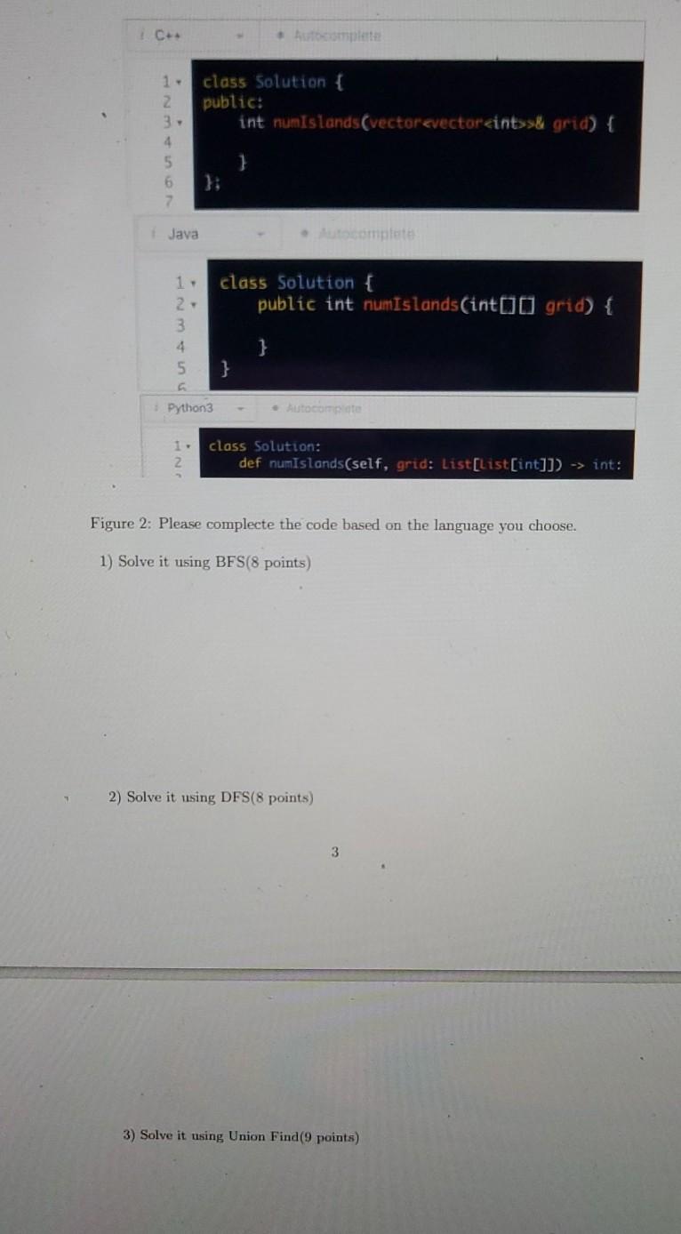 Solved Question 1: BFS/DFS and Union Find (25 points) Given | Chegg.com
