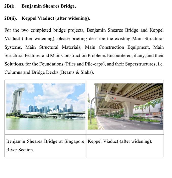 Solved 2B(iii). Proposed North-South Corridor, N112 Viaduct. | Chegg.com