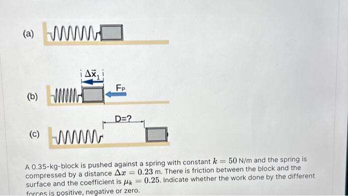 Solved (g) Calculate the work done by the applied force in | Chegg.com