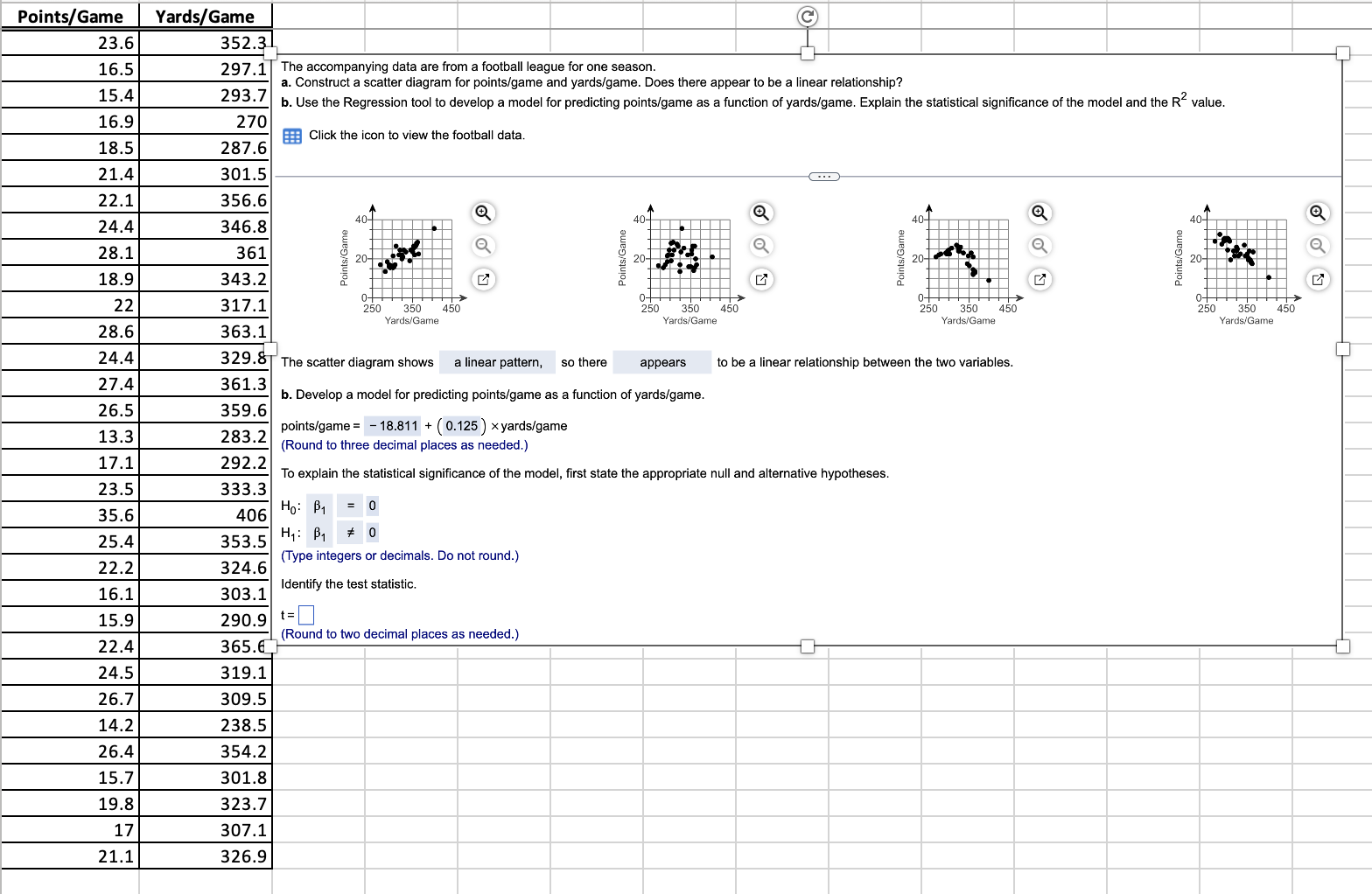 Solved what is the t statistic? | Chegg.com