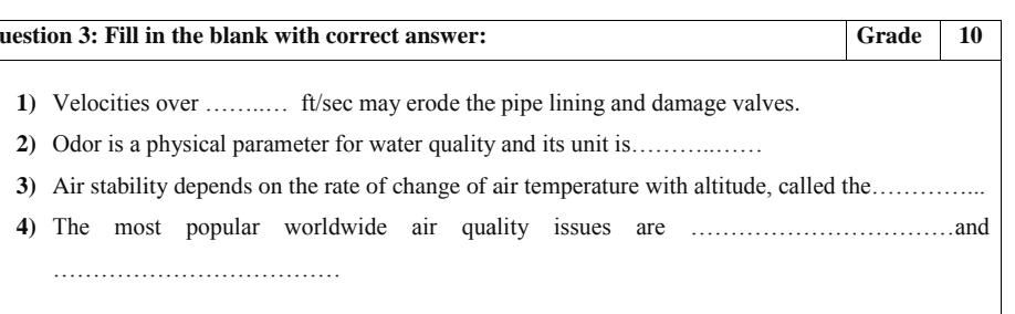 Solved uestion 3: Fill in the blank with correct | Chegg.com