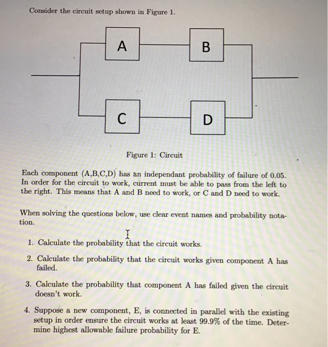 Solved Consider the circuit setup shown in Figure 1. A B С D | Chegg.com