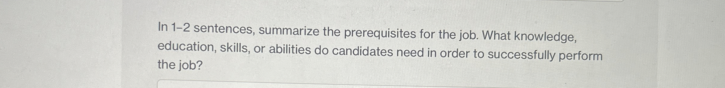 Solved In 1-2 ﻿sentences, summarize the prerequisites for | Chegg.com