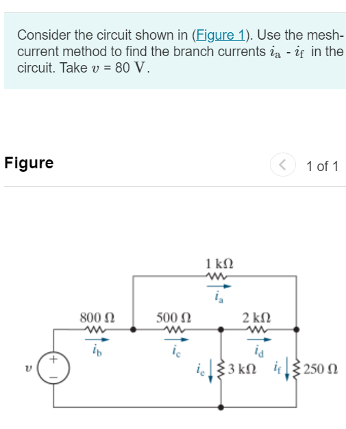 Solved Consider the circuit shown in (Figure 1). ﻿Use the | Chegg.com