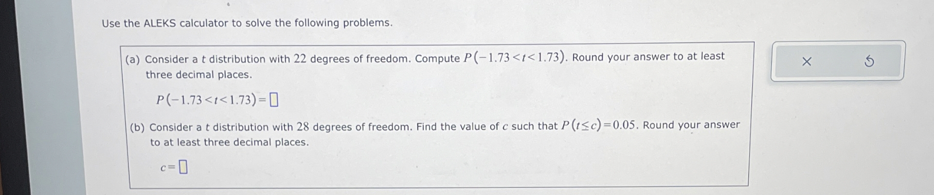 Solved Use the ALEKS calculator to solve the following | Chegg.com
