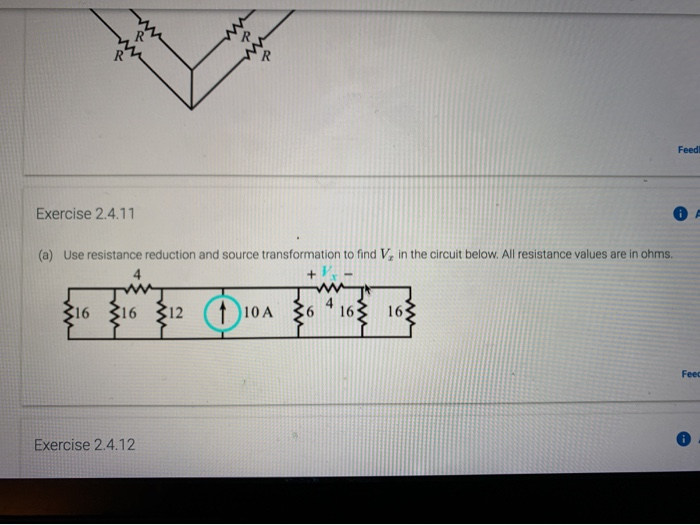 Solved Feed Exercise 2.4.11 (a) Use resistance reduction and | Chegg.com