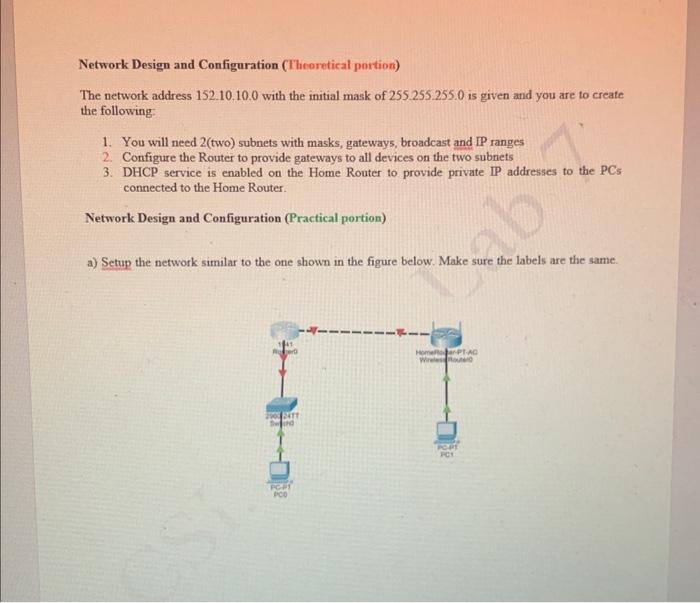 Solved Network Design and Configuration (Ilheoretical | Chegg.com
