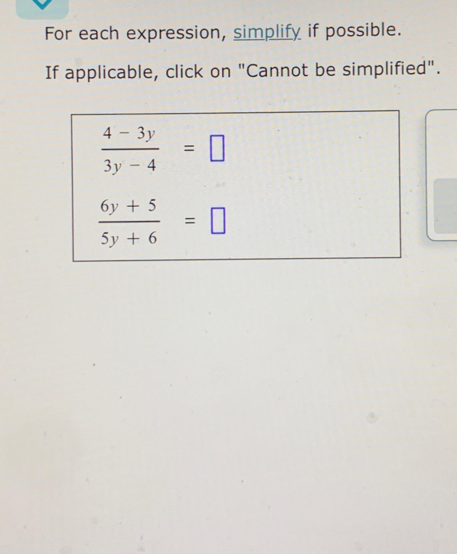 Solved For each expression, simplify if possible.If | Chegg.com