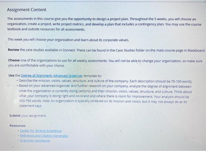 Solved Assignment Content The assessments in this course | Chegg.com