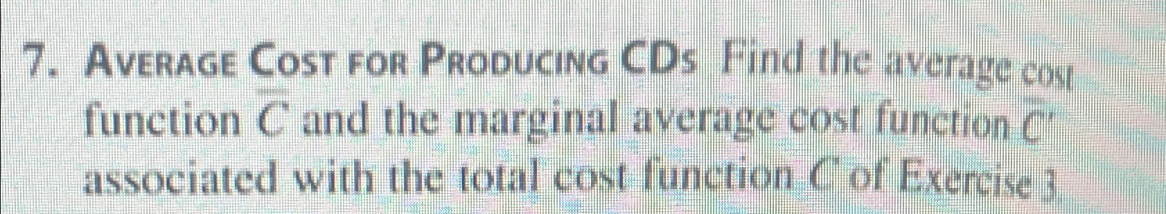 Average Cost for Producing CDs Find the average cost | Chegg.com