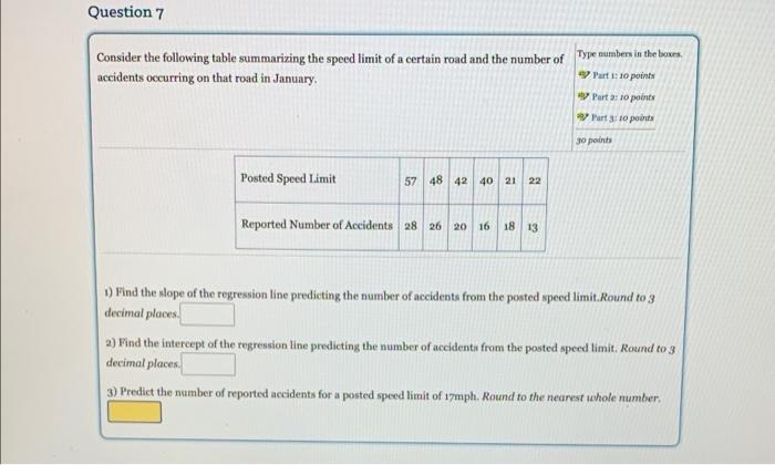 Solved Question 7 Consider the following table summarizing | Chegg.com