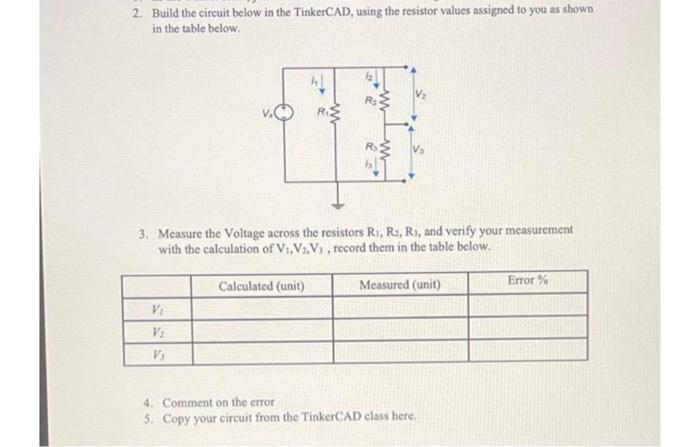 2. Build the circuit below in the TinkerCAD, using | Chegg.com