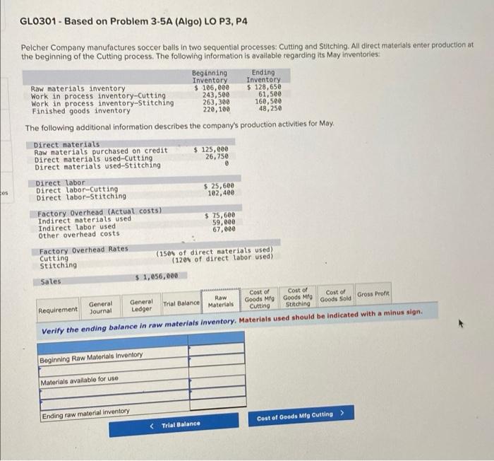 Solved GL0301 - Based on Problem 3-5A (Algo) LO P3, P4 | Chegg.com