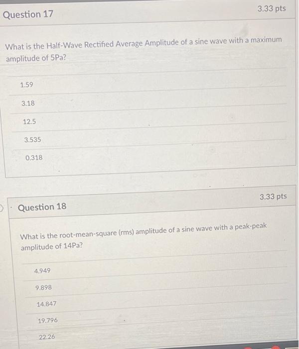 Solved What is the Half-Wave Rectified Average Amplitude of | Chegg.com