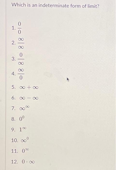 Solved please answer in the form of 1. (indeterminate) or | Chegg.com