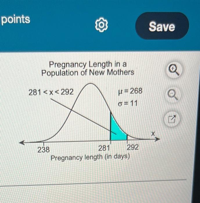 Solved Pregnancy Length in a Population of New Mothers | Chegg.com