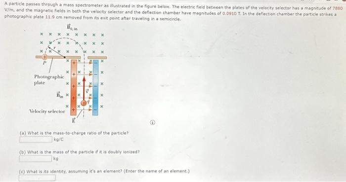 Solved A particle passes through a mass spectrometer as | Chegg.com