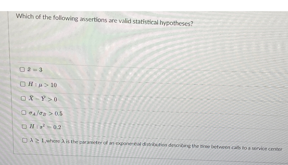 Solved Which of the following assertions are valid | Chegg.com