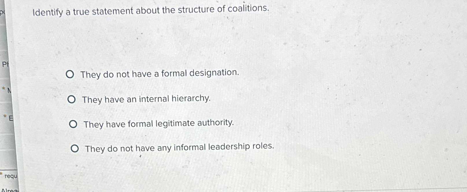 Solved Identify a true statement about the structure of | Chegg.com