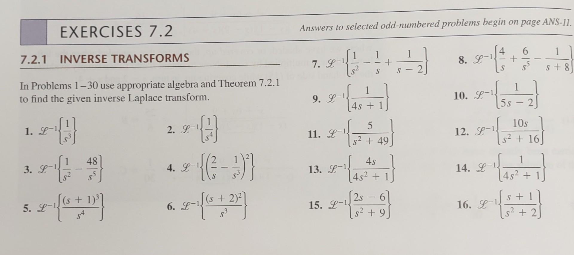 Solved EXERCISES 7.2 Answers to selected odd-numbered | Chegg.com