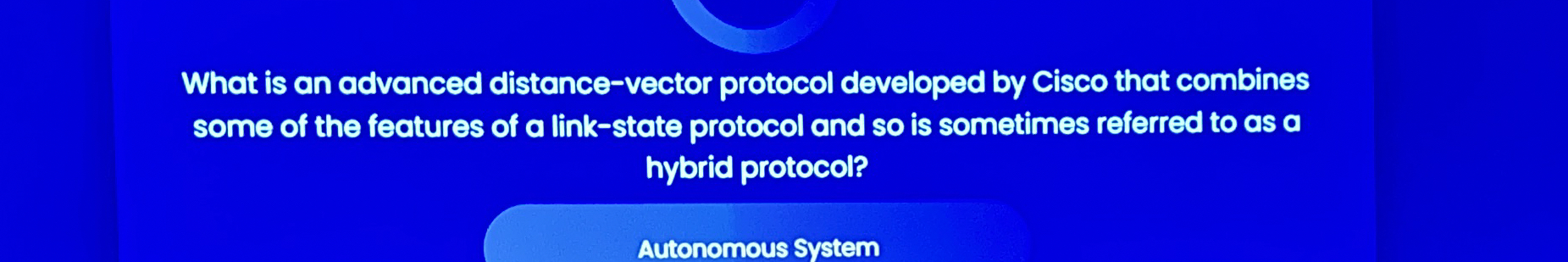 Solved What is an advanced distance-vector protocol | Chegg.com