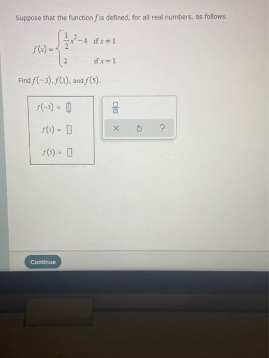 Solved Suppose that the function fis defined, for all real | Chegg.com