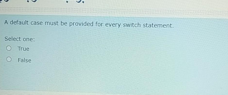 Solved A default case must be provided for every switch | Chegg.com