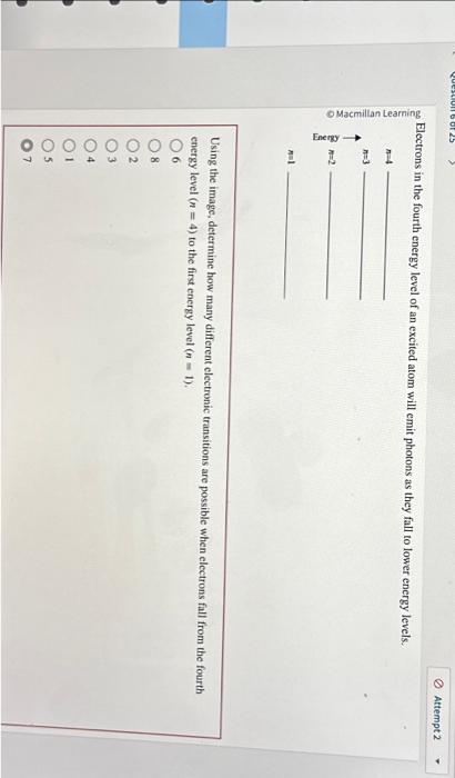 Solved Question 6 of 25 Macmillan Learning Electrons in the | Chegg.com