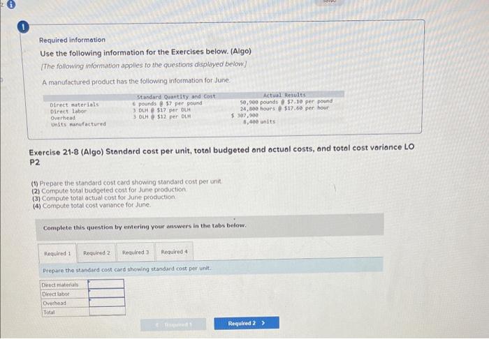 Solved Required informotion Use the following information | Chegg.com
