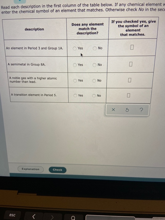 Solved Read each description in the first column of the | Chegg.com