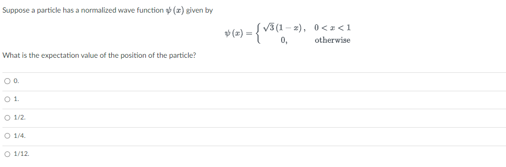 Solved Suppose a particle has a normalized wave function | Chegg.com