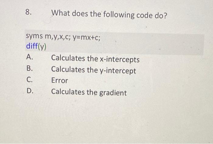 Solved 9 To Conduct Definite Integration How Many Inputs 9844
