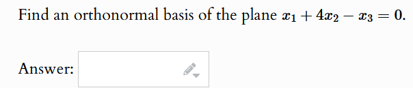 Solved Find an orthonormal basis of the plane | Chegg.com