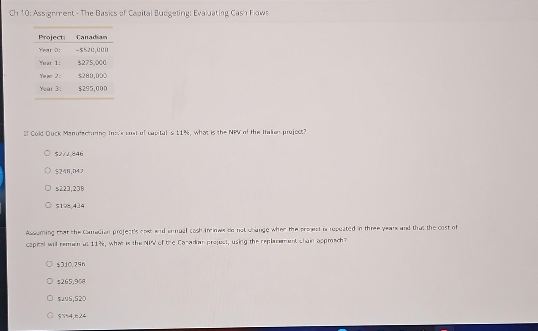 Solved Ch 10: Assignment - The Basics of Capital Budgeting: | Chegg.com